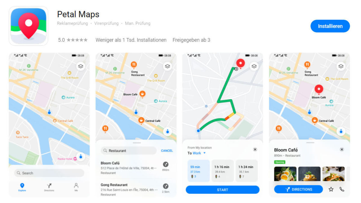 Huawei Petal Maps ab sofort in der AppGallery verfügbar